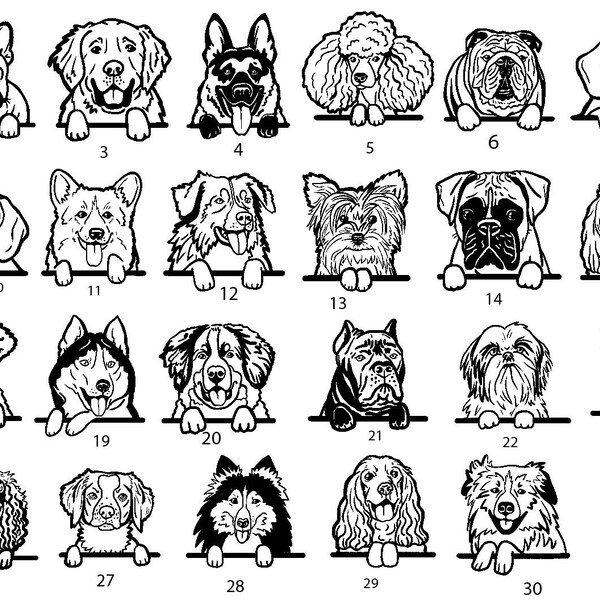 Dog Breed Decal - Etsy