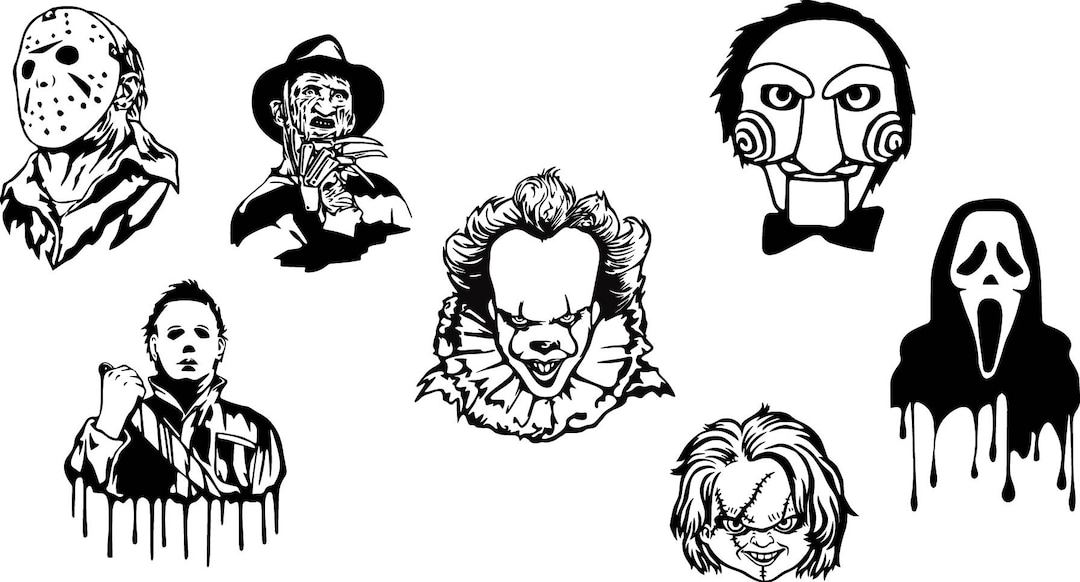 Huge Bundle Horror Villains SVG Bundle Cut Files Bundle, Over 150 Files ...