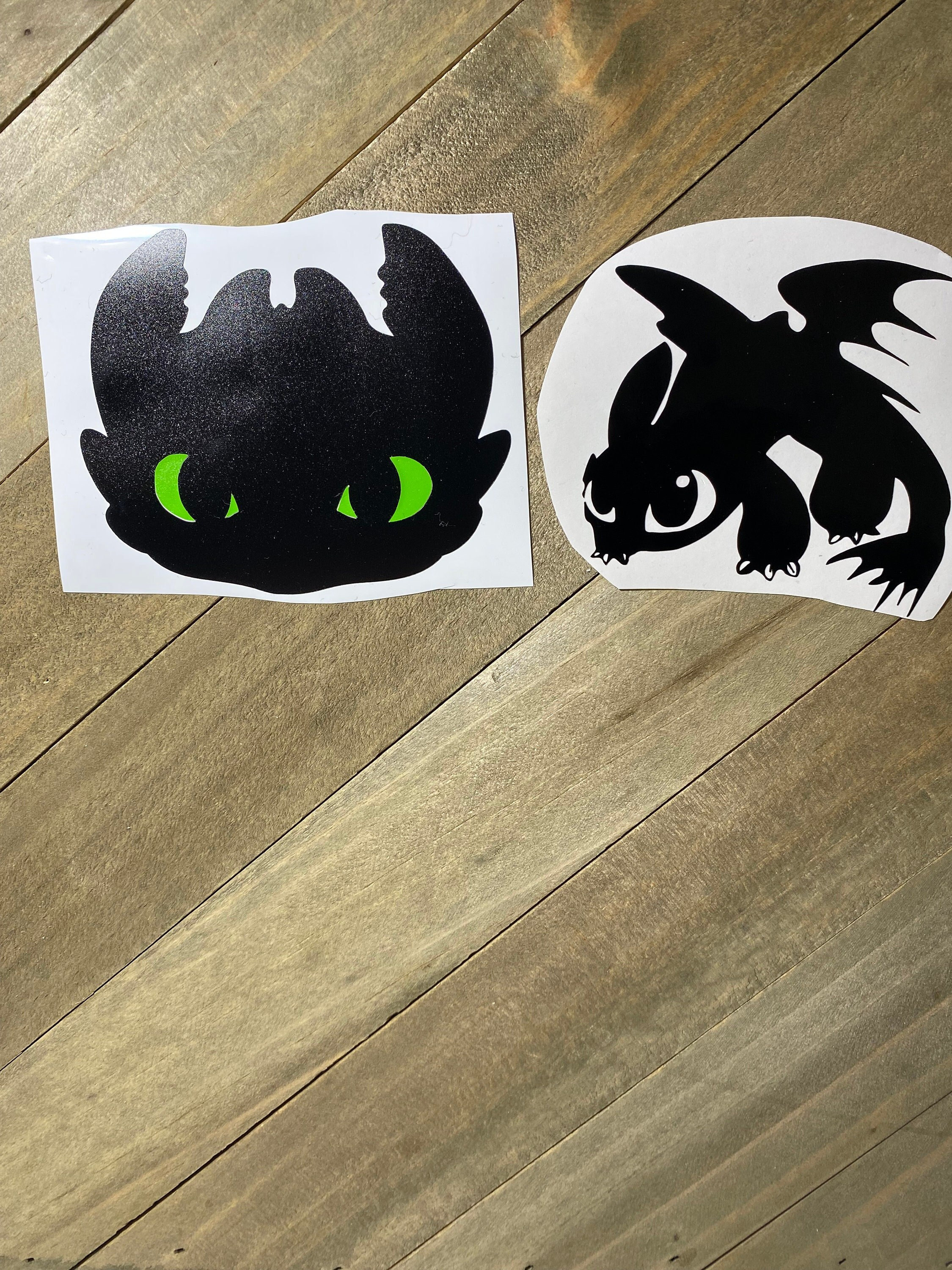 Toothless Dragon Vinyl Decal Car Decal Laptop Decal Wall Decal | Etsy