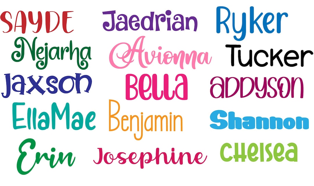 Custom Vinyl Decal: Personalized Name/word Sticker - 40+ Colors, Sizes ...