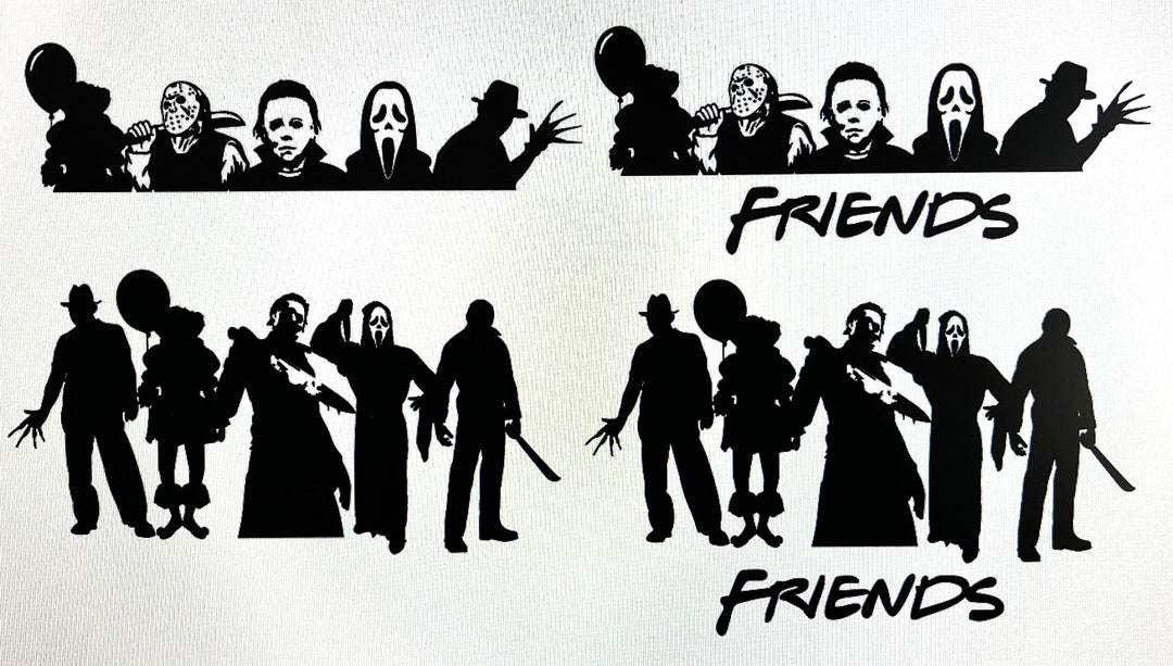 Horror Villains Vinyl Decals, Pennywise, Jason, Michael, Freddy Car ...