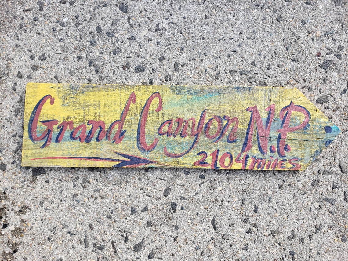 Personalized Mile Marker Destination Arrow Sign Handmade | Etsy