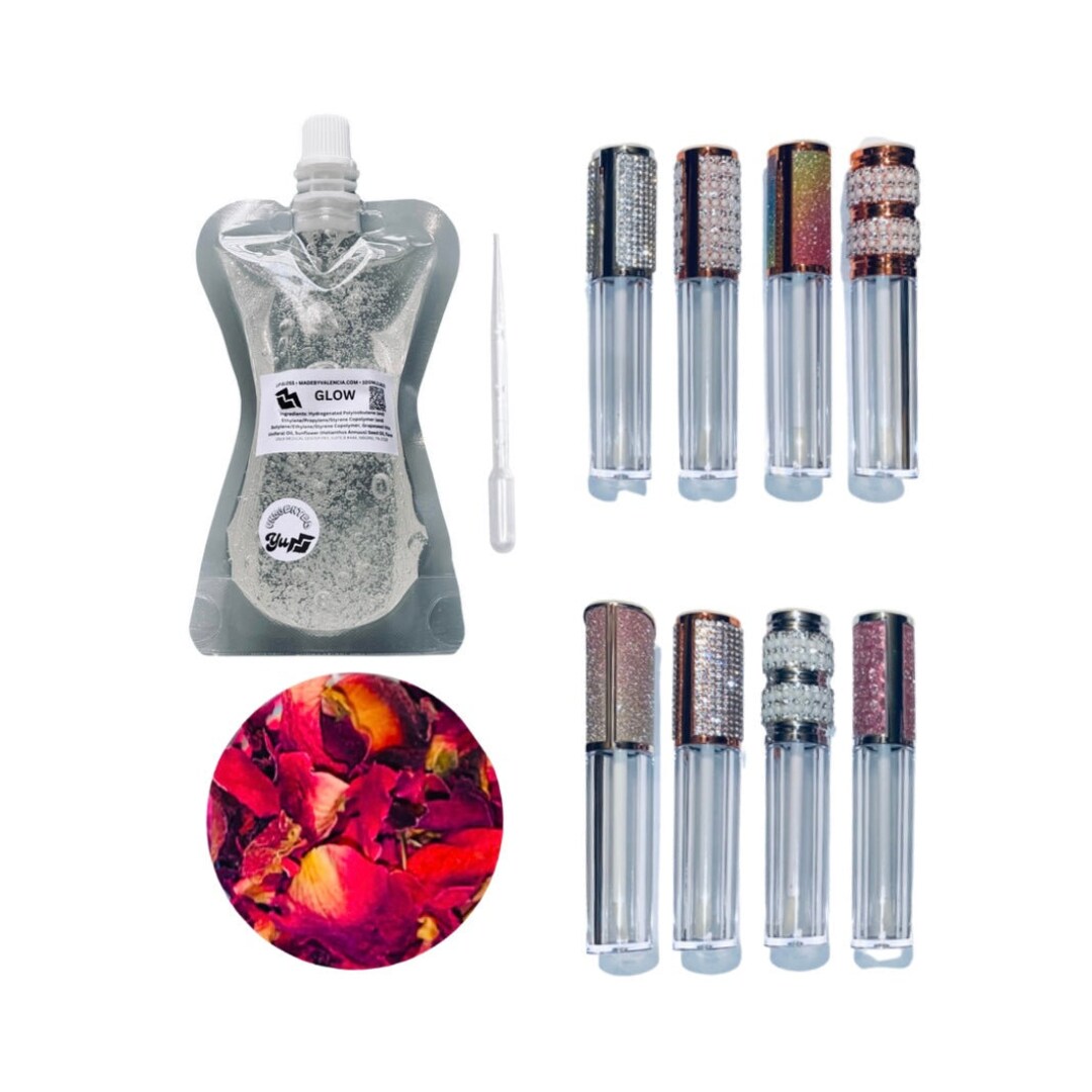 Lip Gloss Starter Kit, Rose Bling, DIY Lip Gloss Making Kit, Make Your ...