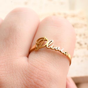 Custom Name Ring- Personalized Open Ring - Tarnish-free Stainless Steel ...