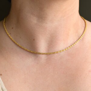 Sparkle Rope Necklace - Stainless Steel Waterproof Silver Sparkle Chain ...