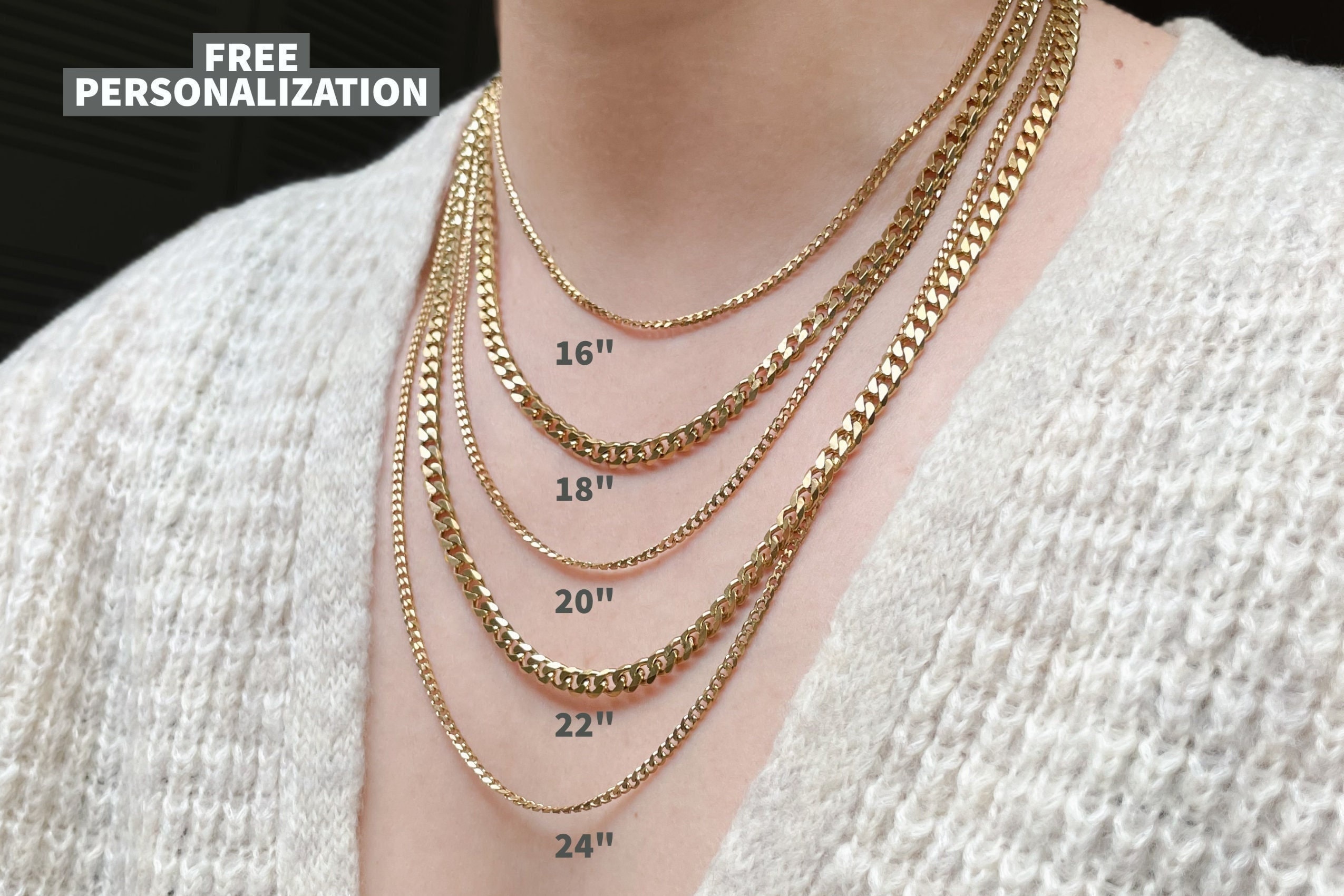 Curb Chain Necklace 3 Mm 5 Mm Cuban Chain Necklace for Men - Etsy