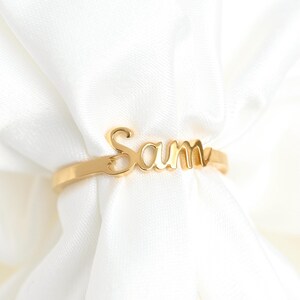 Custom Name Ring- Personalized Open Ring - Tarnish-free Stainless Steel ...