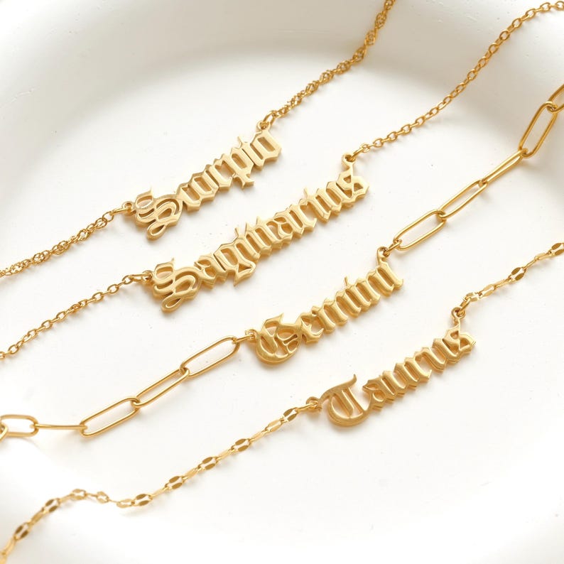 18k Gold Zodiac Necklace - Custom Star Sign, Stainless Steel - Etsy