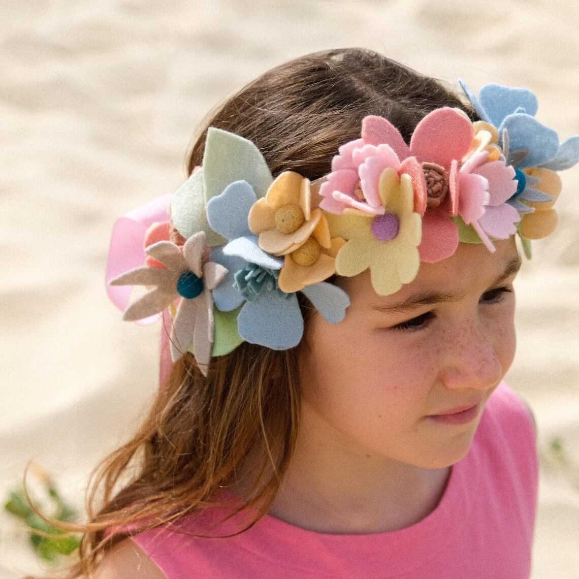 Felt Flower Crown PDF Pattern – DIY Floral Headpiece for Dress-up ...