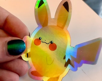 Pokemon Holographic Sticker Sheet Pikachu X - Etsy