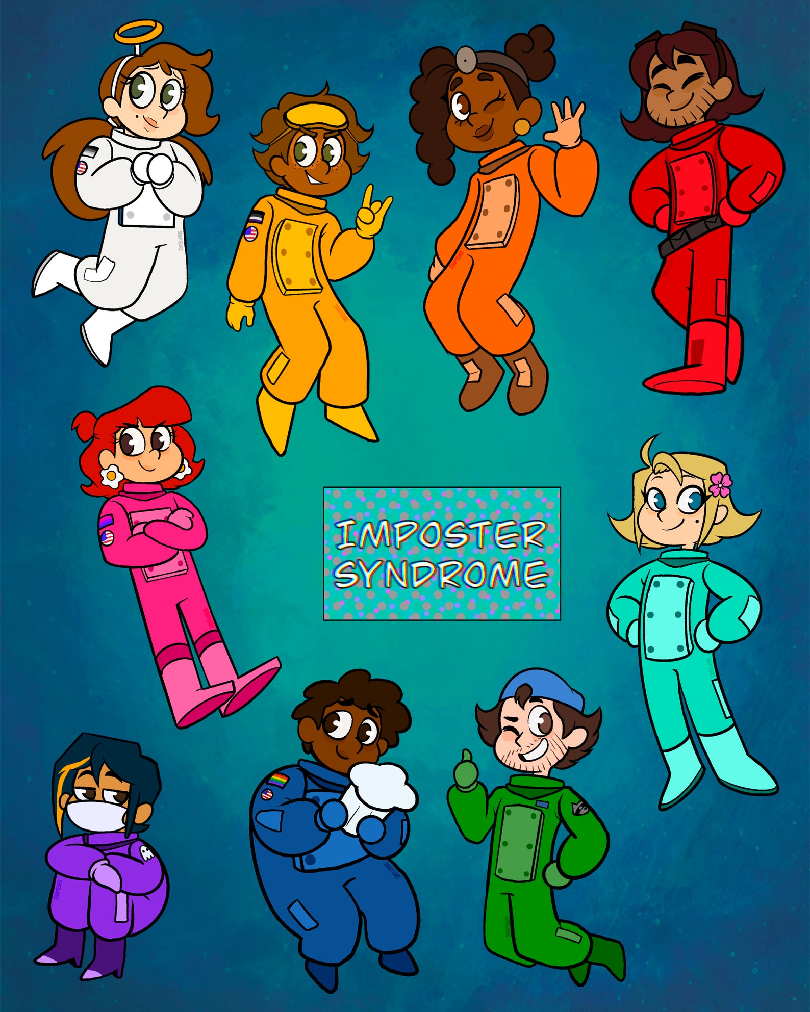 Imposter Syndrome Sticker Sheet - Etsy