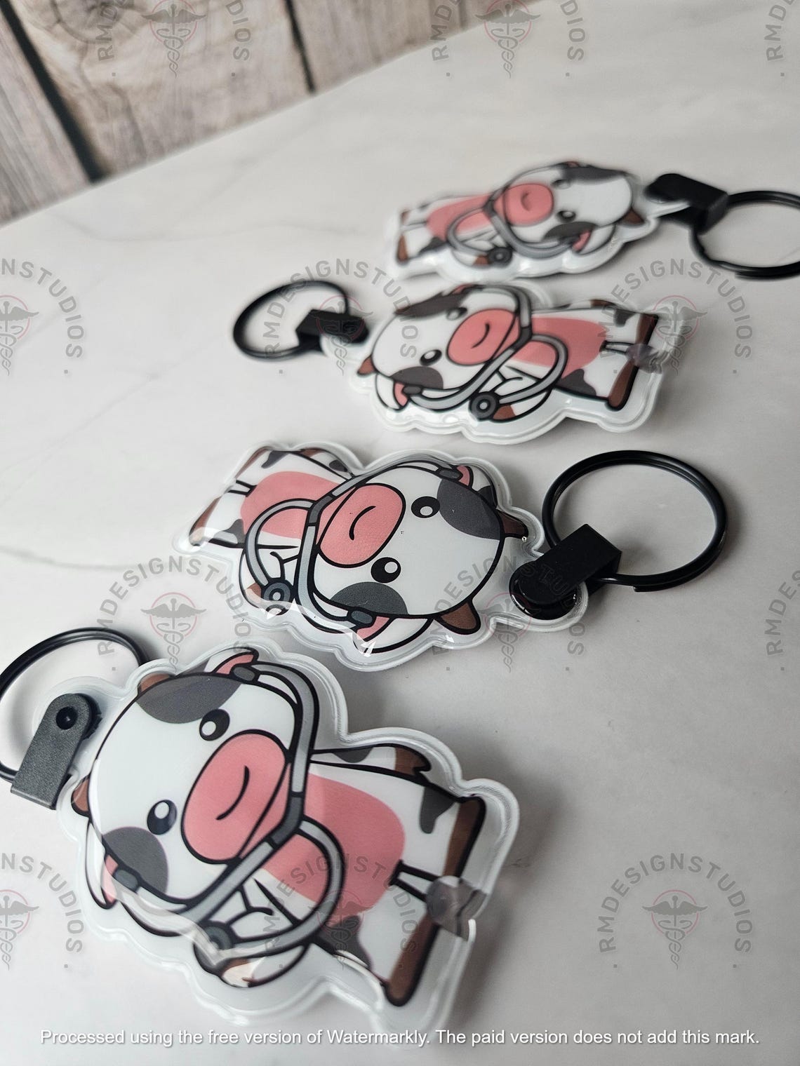 Cow With Stethoscope Flashlight • Cute Animal Medical Badge Light ...