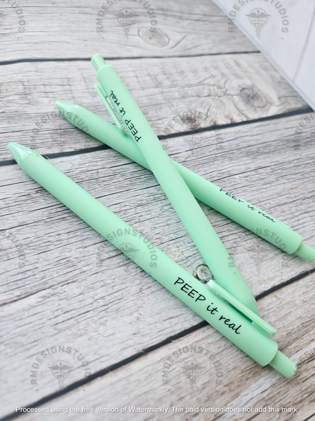 Pastel Mint Green Pen – “PEEP It Real” | Funny Respiratory Therapy Pen ...