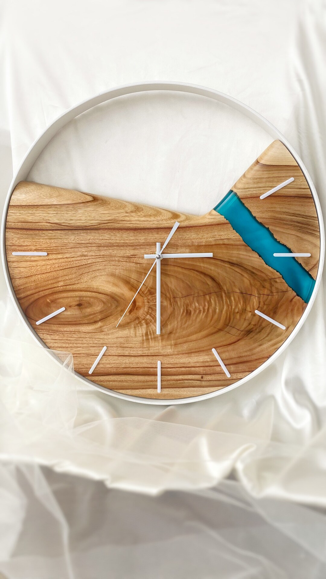Resin Clock. Wood Clock. Wooden Clock. Wall Clock. Handmade Clock ...