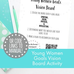 Goals Vision Board Handout for Latter-day Saint Young Women, LDS ...