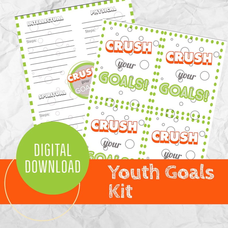 Youth Goals Kit for Latter-day Saint Youth and Children, With Tags for ...
