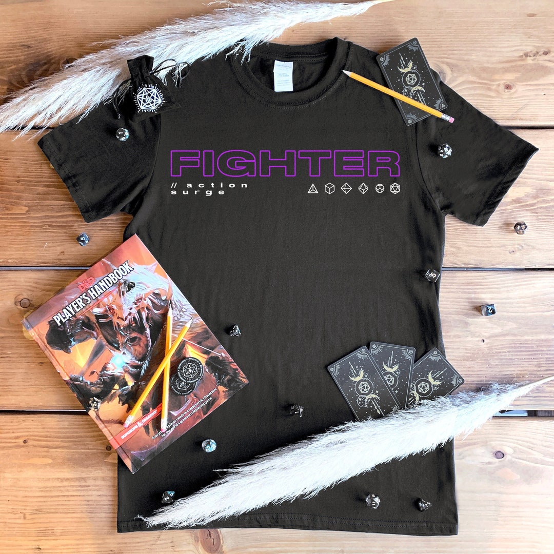D&D T-shirt - Fighter | Dungeons and Dragons Inspired T-shirt, Dnd Tee ...