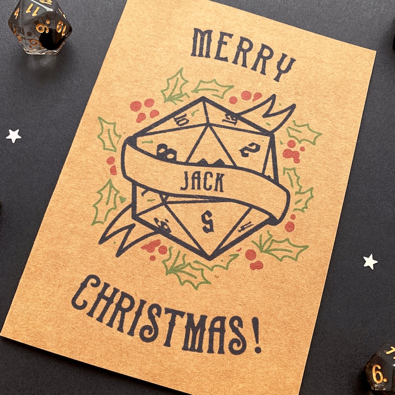 Personalised Dungeons and Dragons Christmas Card Dnd - Etsy UK