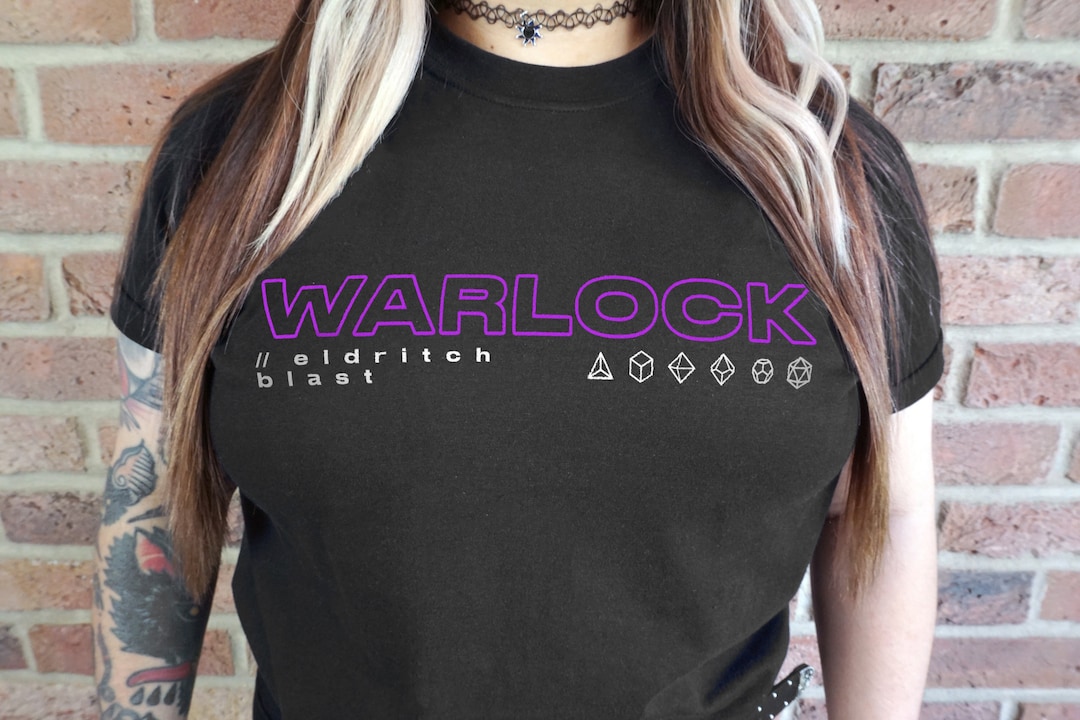 D&D T-shirt - Warlock | Dungeons and Dragons Inspired T-shirt, Dnd Tee, Gift for Dnd, Warlock ...