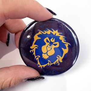 World of Warcraft Pin Horde, Alliance & Hearthstone. XL Badge, Wow ...