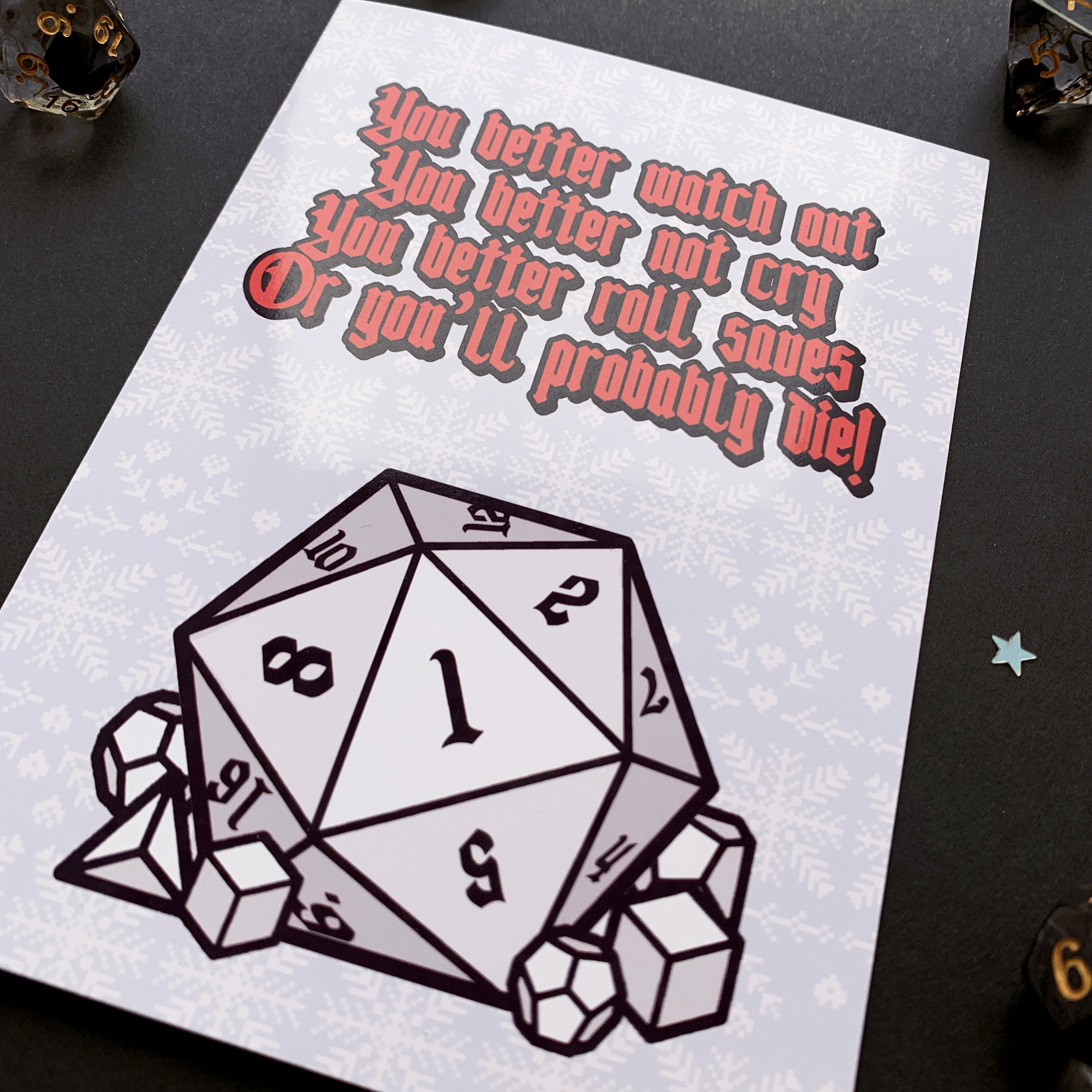 Dungeons and Dragons Christmas Card Funny Carol Dnd - Etsy