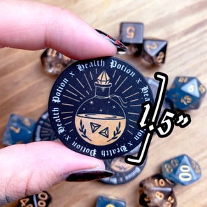 D&D Potion of Healing Tokens Dungeons and Dragons Health Potion Tokens ...