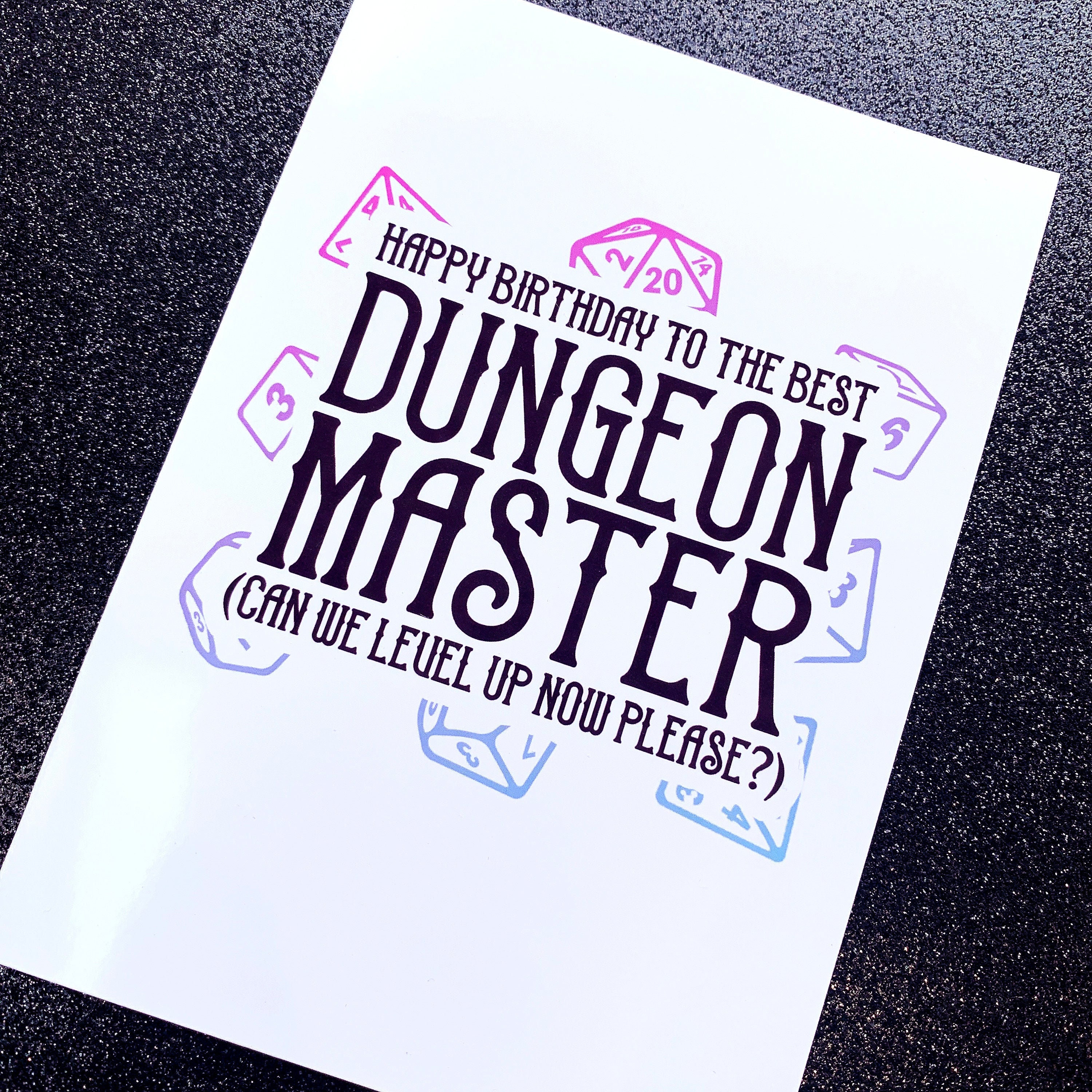 DM Birthday Card Dungeons and Dragons Card Dungeon Master | Etsy