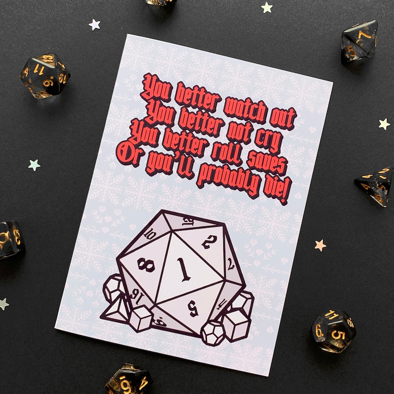 Dungeons and Dragons Christmas Card Funny Carol Dnd - Etsy Australia