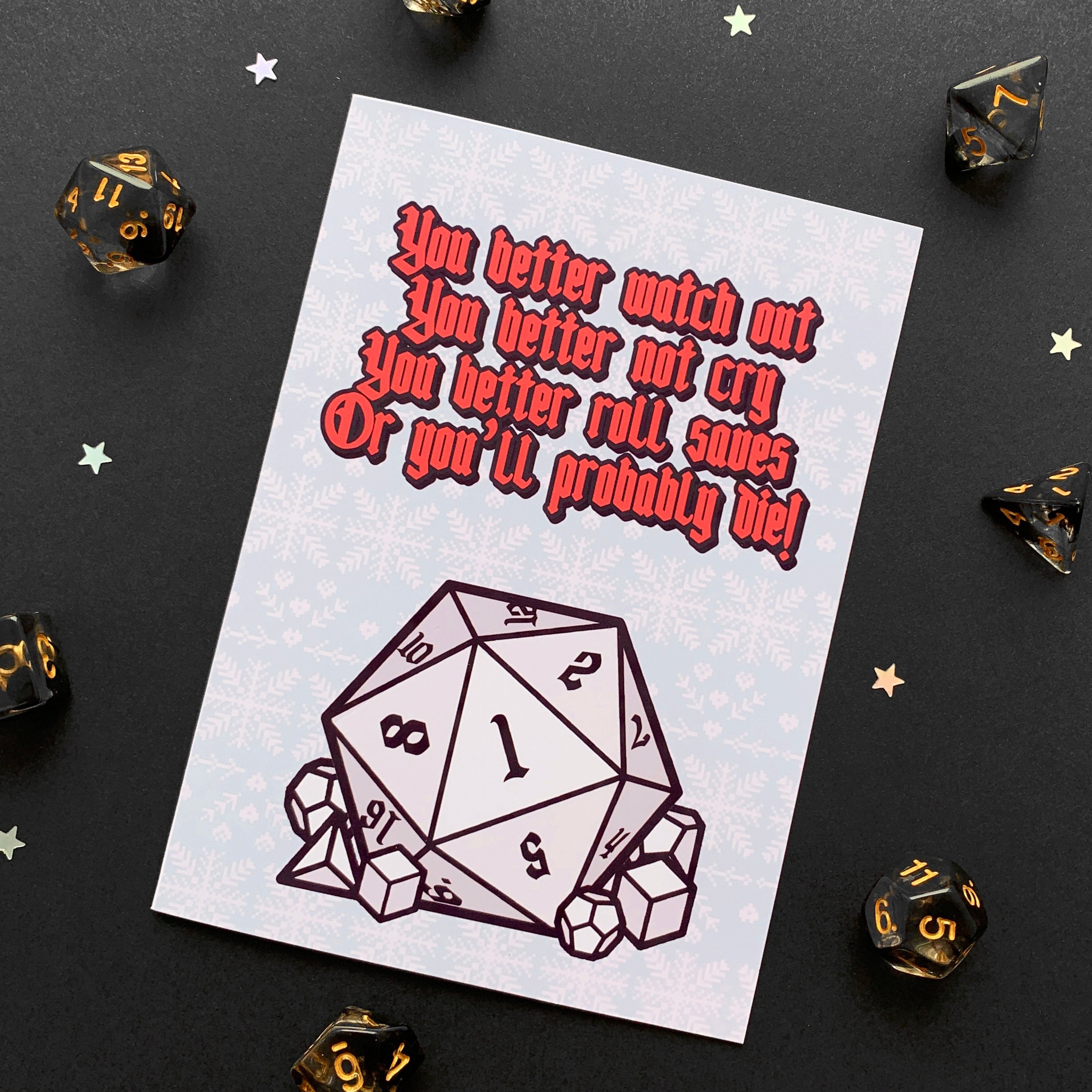 Dungeons and Dragons Christmas Card Funny Carol Dnd - Etsy UK