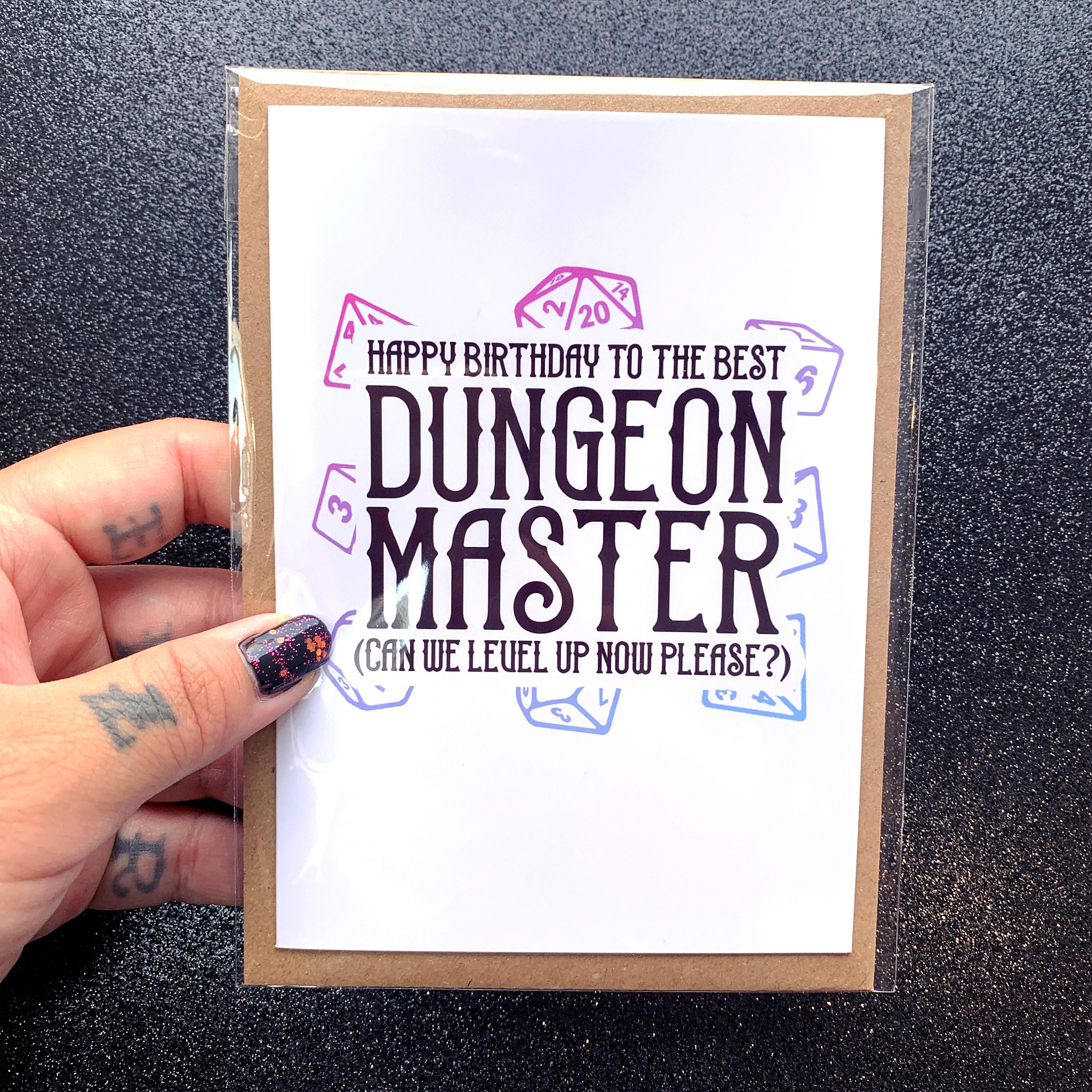 DM Birthday Card Dungeons and Dragons Card Dungeon Master | Etsy
