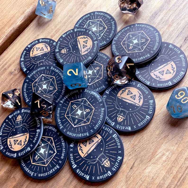 D&D Inspiration Tokens Dungeons and Dragons Inspiration - Etsy