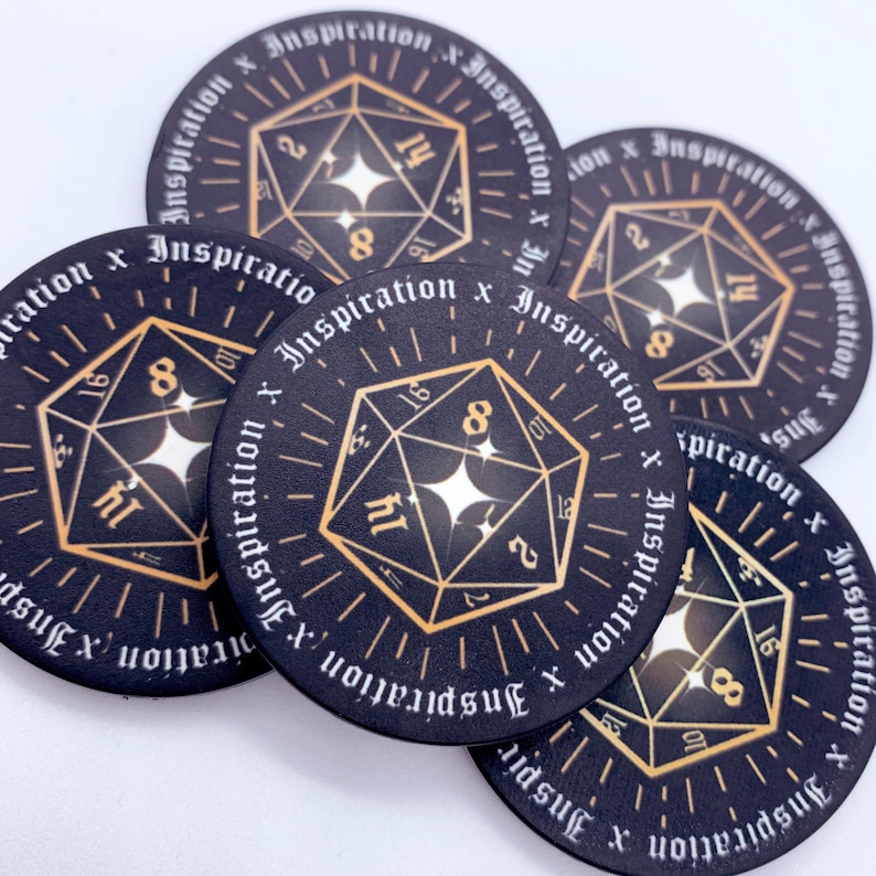 D&D Inspiration Tokens Dungeons and Dragons Inspiration | Etsy