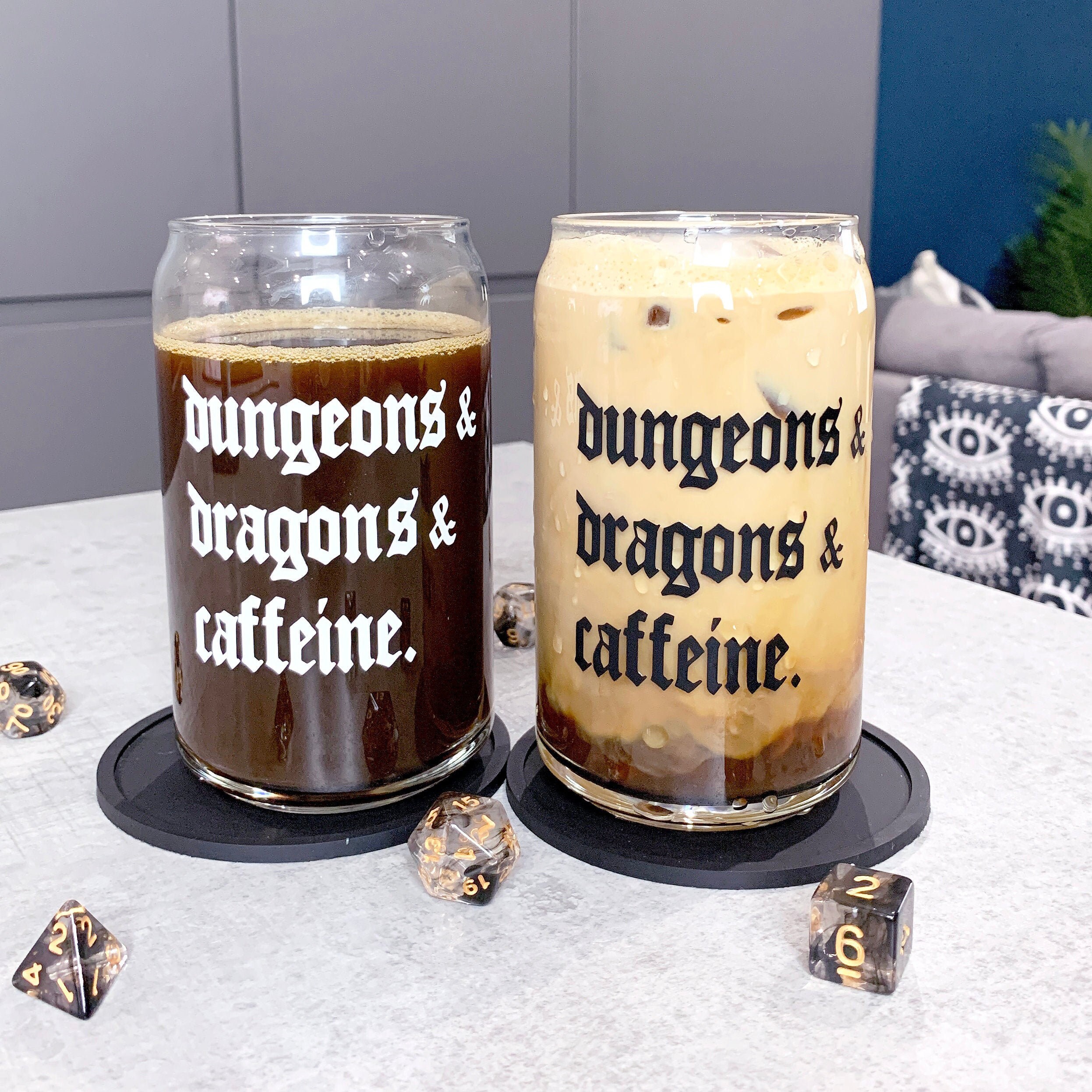 D&D Can Glass Dungeons and Dragons Inspired Dnd Gift Dnd - Etsy UK
