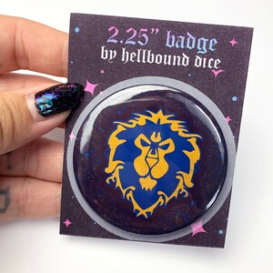 World of Warcraft Pin Horde, Alliance & Hearthstone. XL Badge, Wow ...