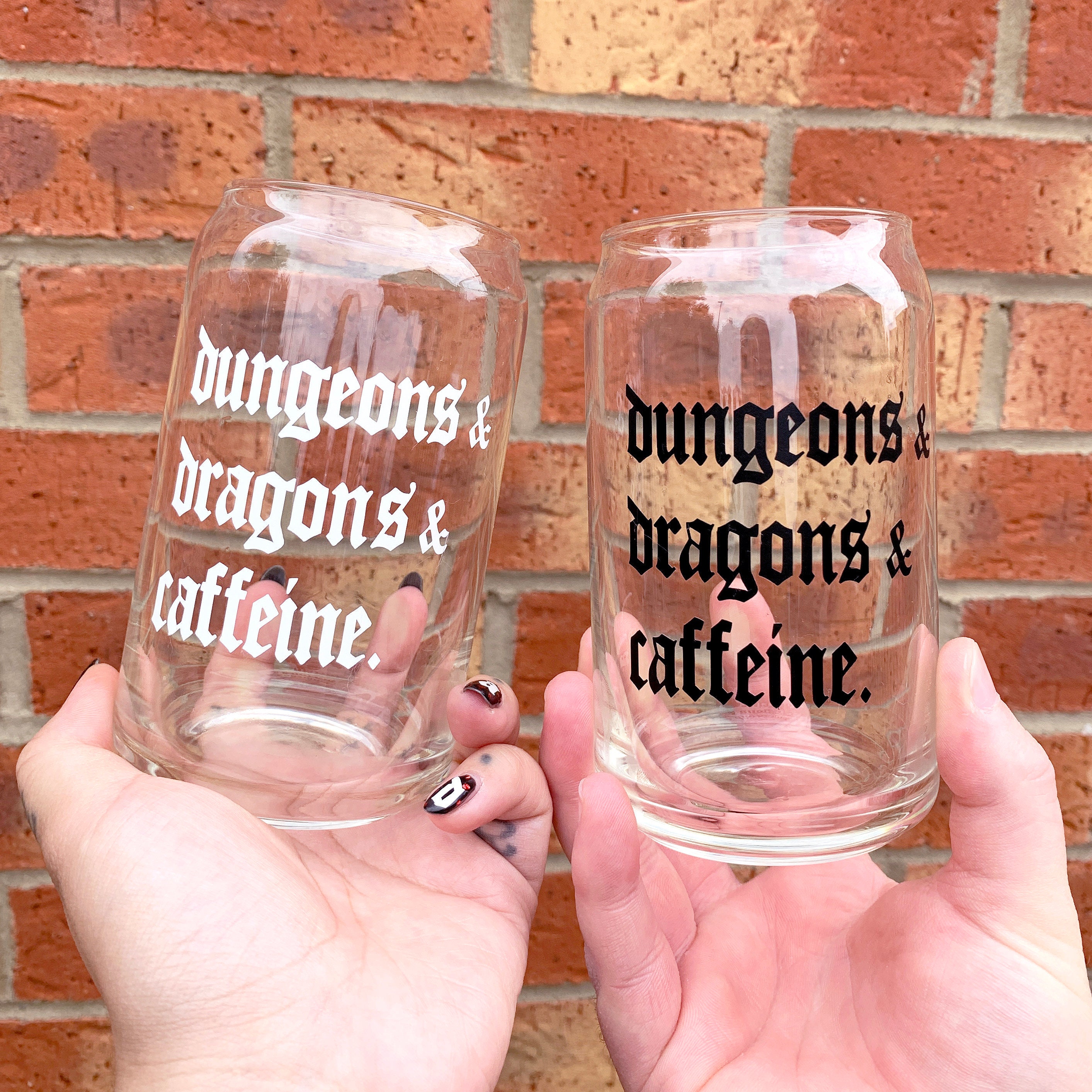 D&D Can Glass Dungeons and Dragons Inspired Dnd Gift Dnd - Etsy UK