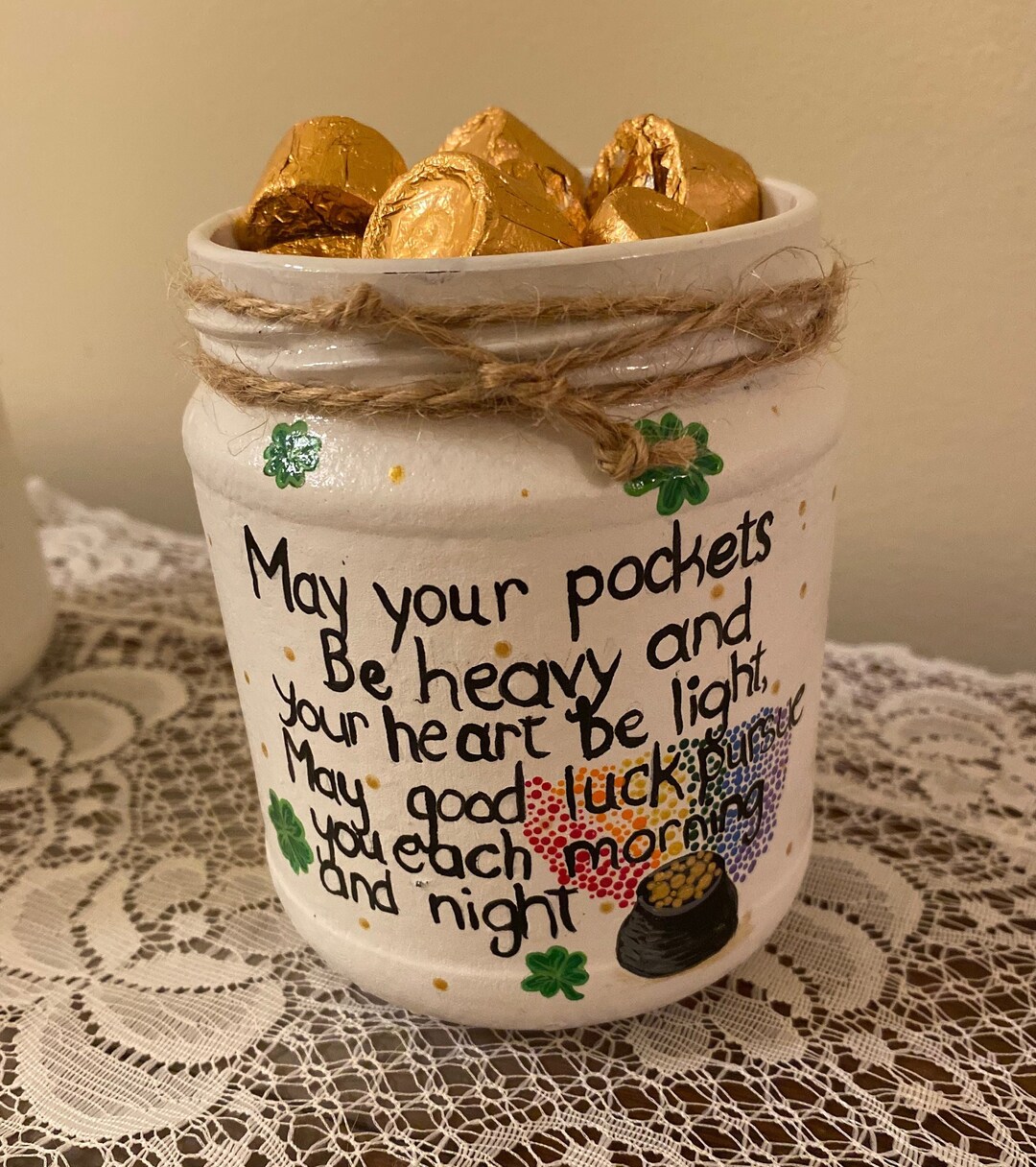 May Your Pockets Be Heavy and Your Heart Be Light Irish Proverb Painted ...