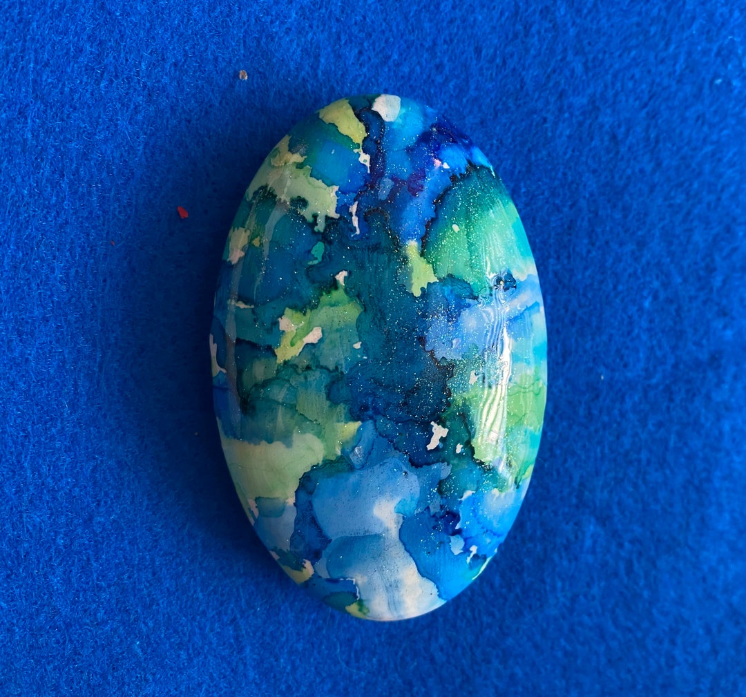 Personalize It! Tye-dye Resined Rock Art Made by Joshua Paperweight ...