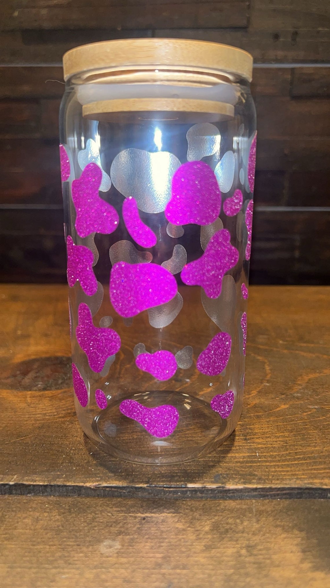 Pink Sparkle Cow Print - Etsy