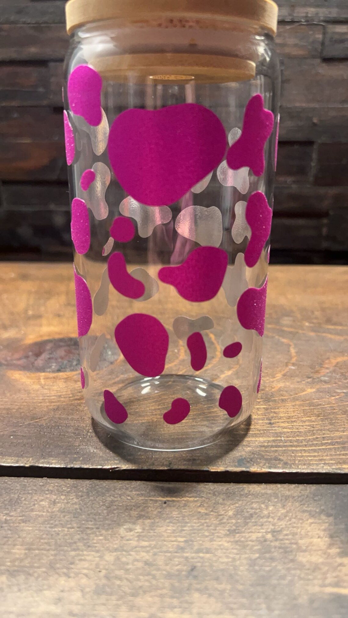 Pink Sparkle Cow Print - Etsy