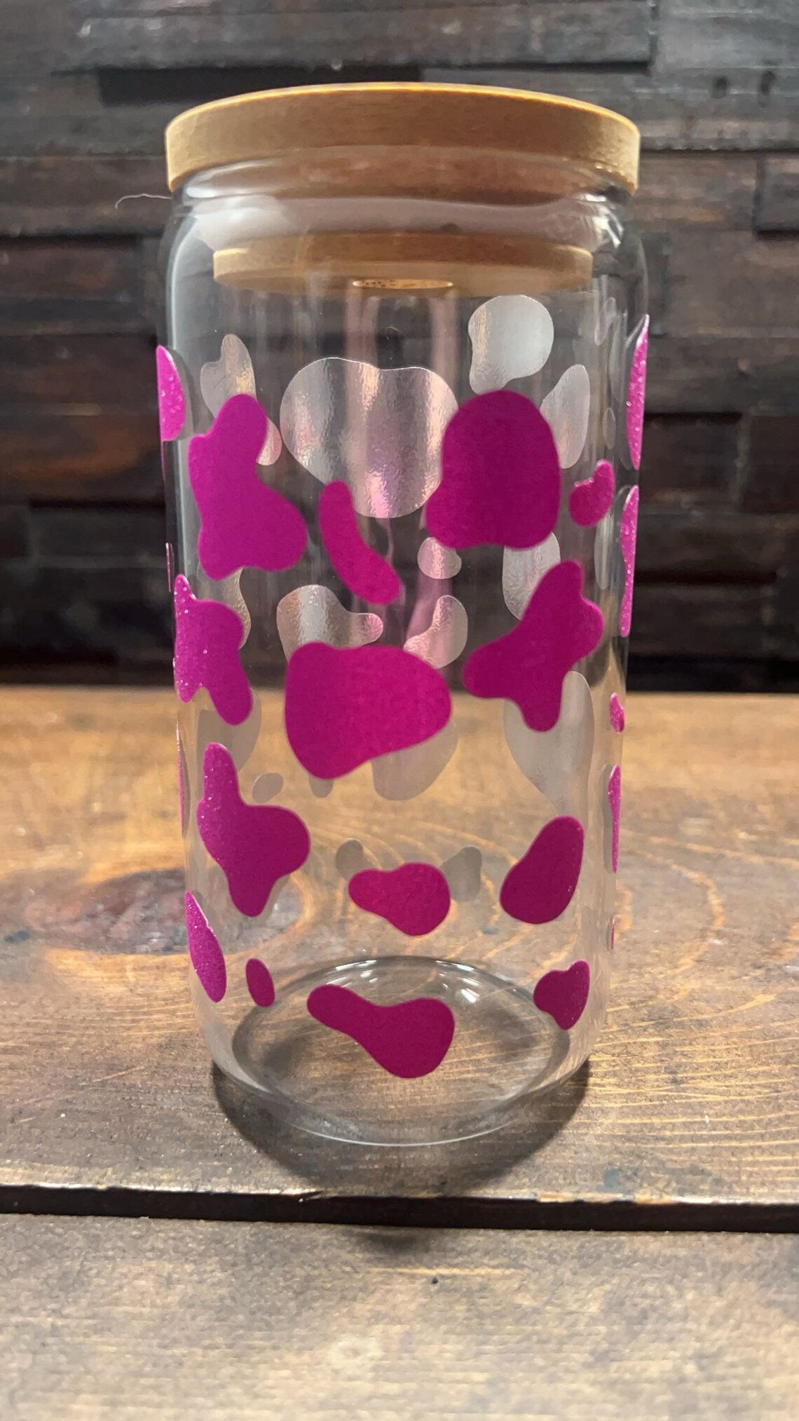 Pink Sparkle Cow Print - Etsy