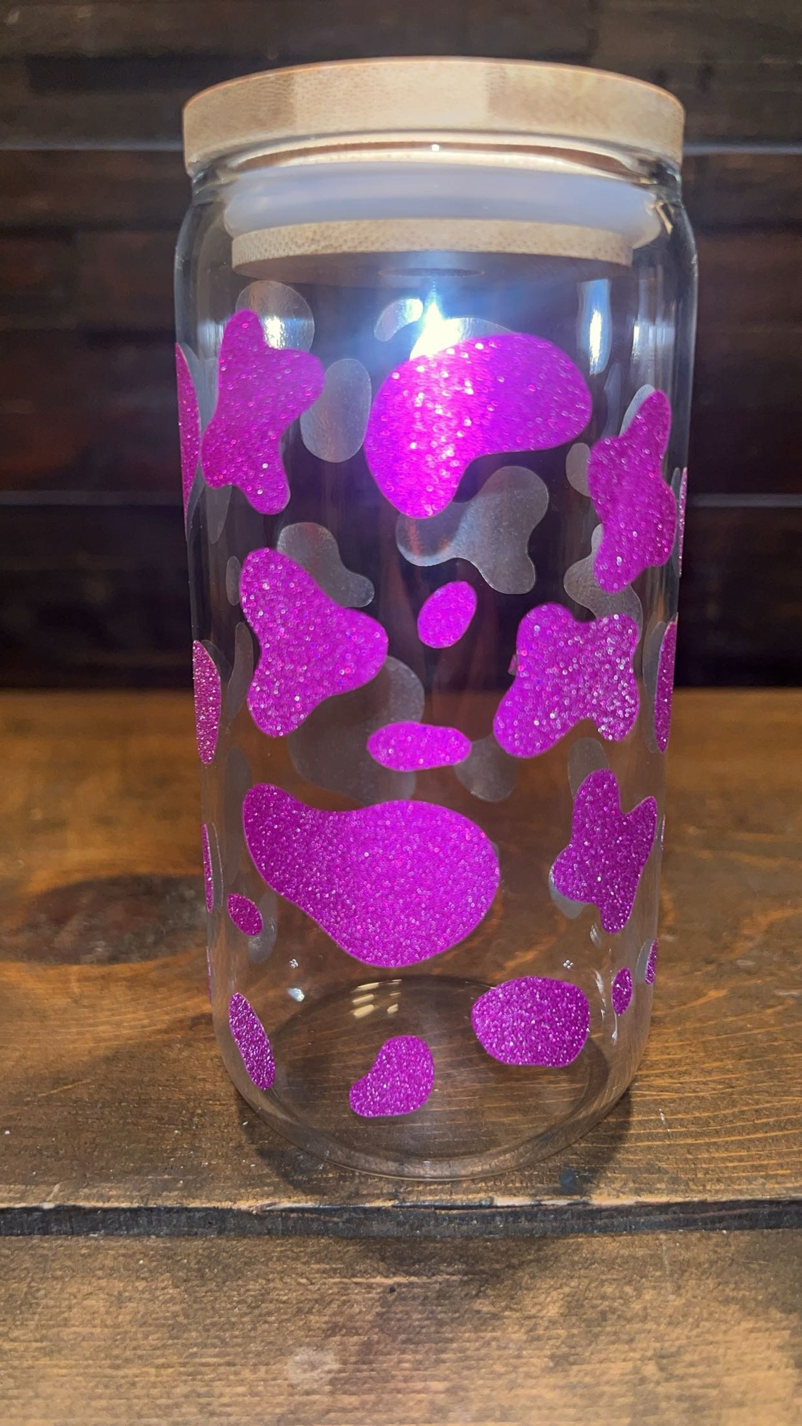 Pink Sparkle Cow Print - Etsy