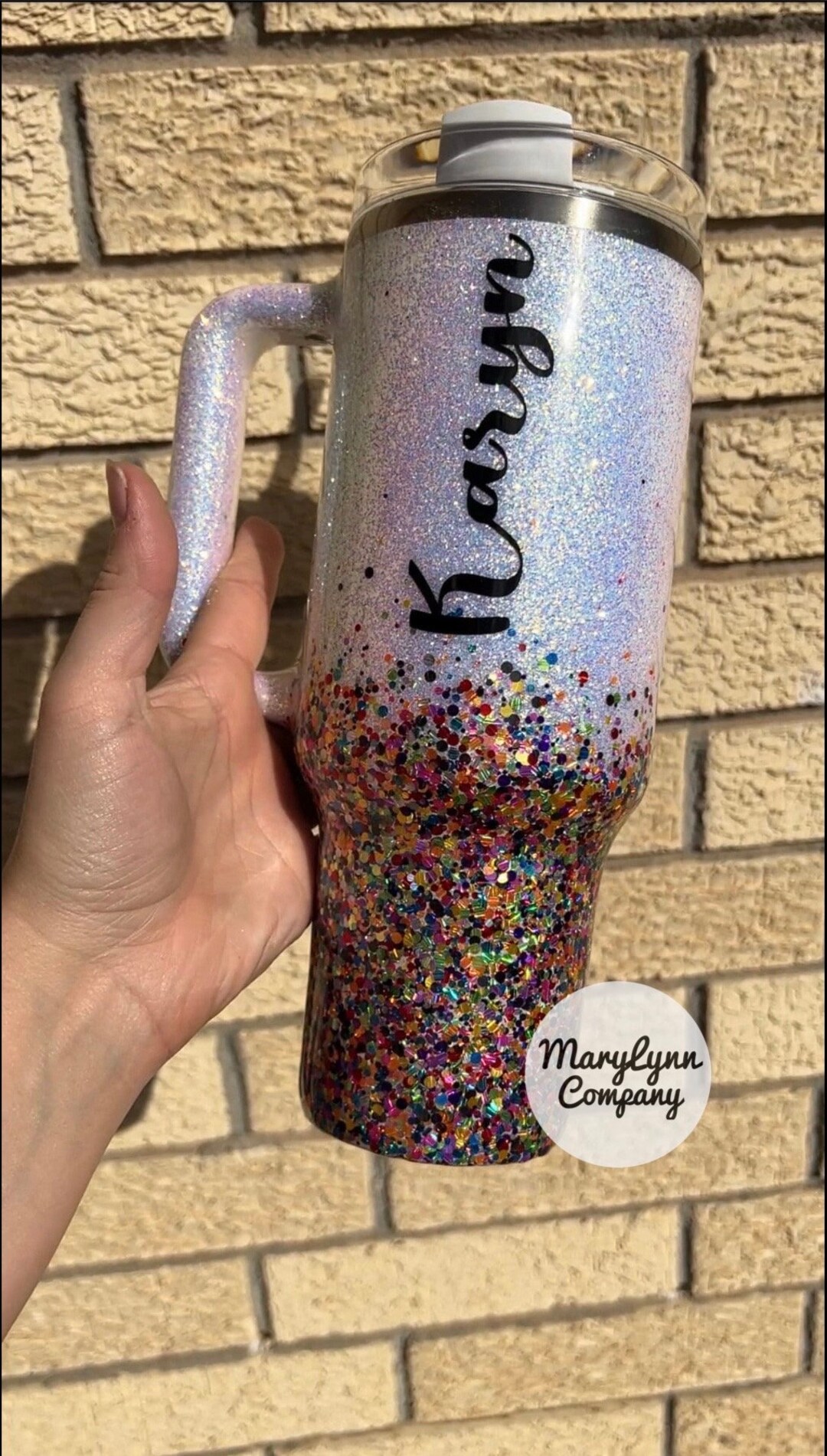 Customized Confetti Glitter Ombre Stanley Tumbler - Etsy