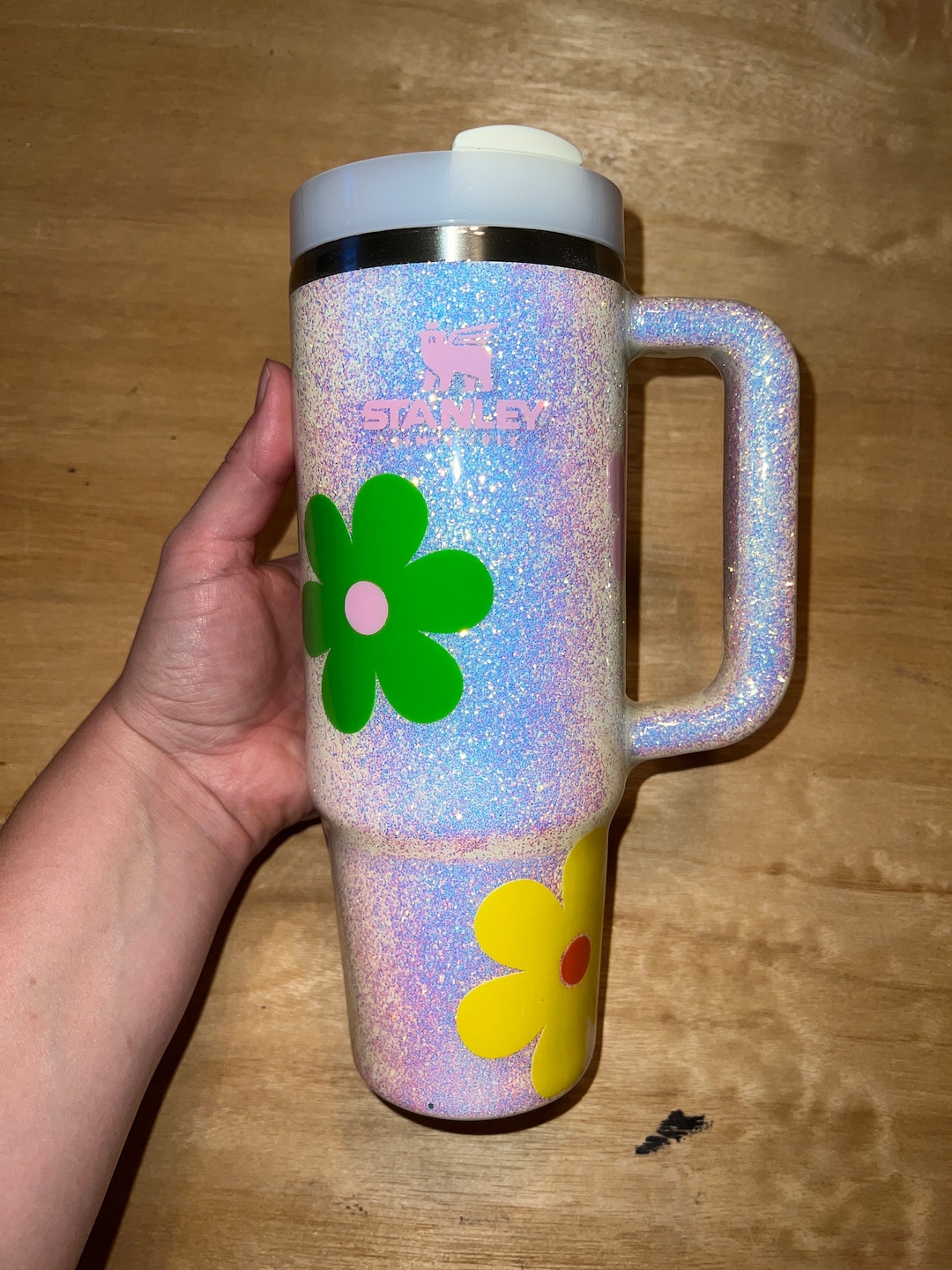 Customized White Floral Stanley Tumbler Floral Stanley - Etsy