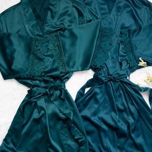 Dark Teal Bridesmaid Wedding Robes, Bridal Party Robe, Bridesmaids ...