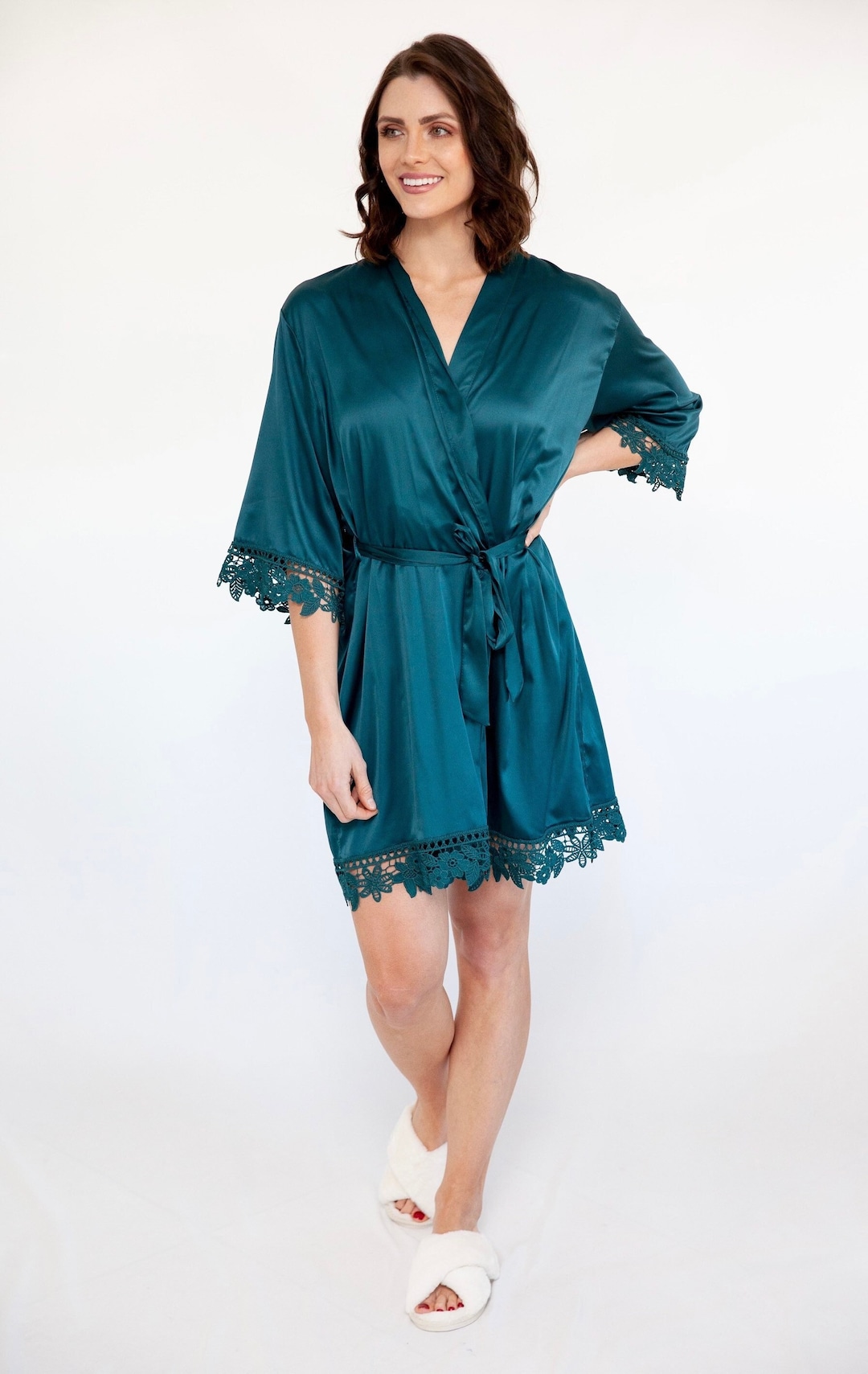 Dark Teal Bridesmaid Wedding Robes, Bridal Party Robe, Bridesmaids ...