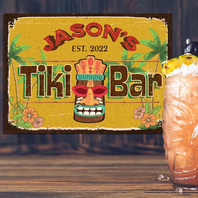 Retro Tiki Bar - Etsy