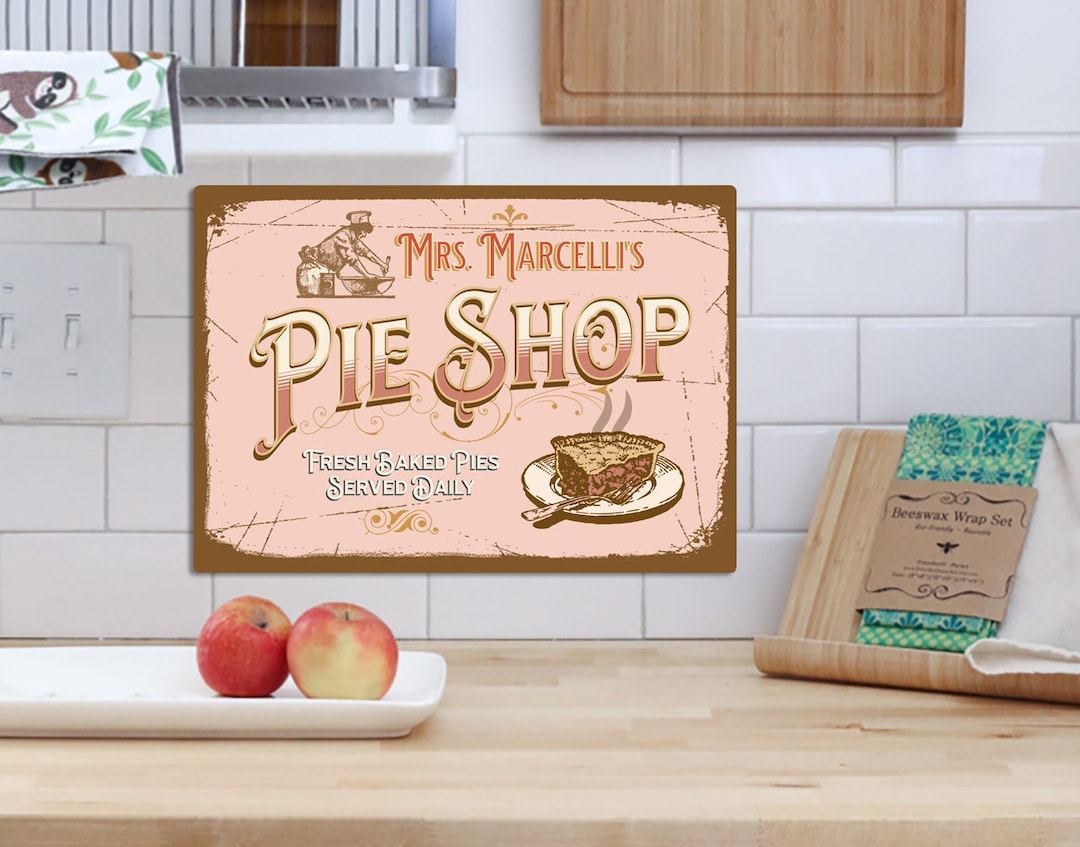 Personalized Pie Shop Sign. Vintage Kitchen Sign. Great Gift for Any ...