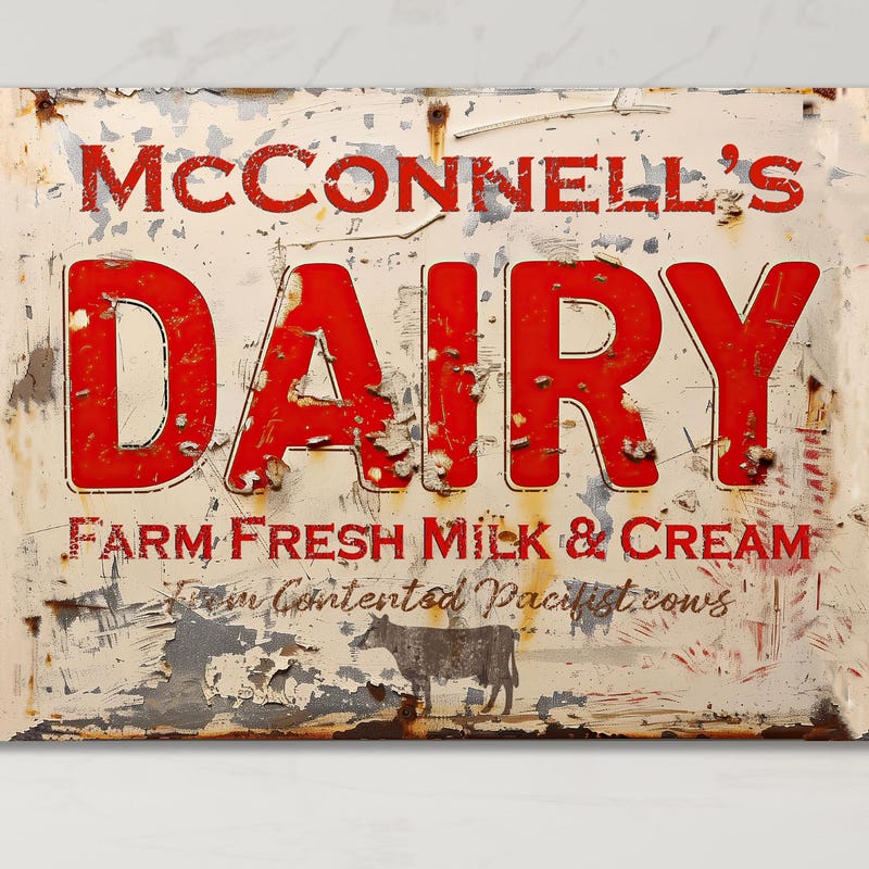 Vintage Dairy Sign - Etsy