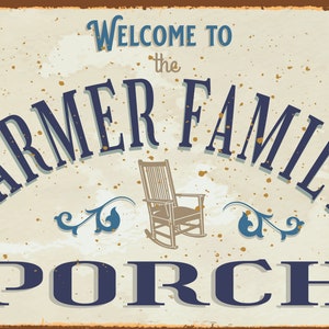 Personalized Porch Sign With Family Name Decoration for House Aluminum ...