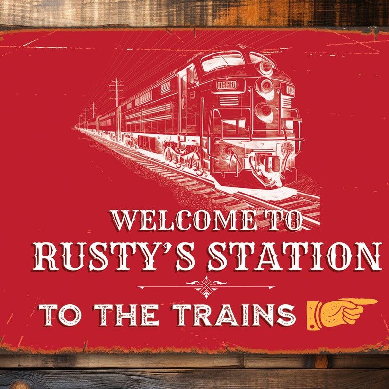 Train Station Sign - Etsy